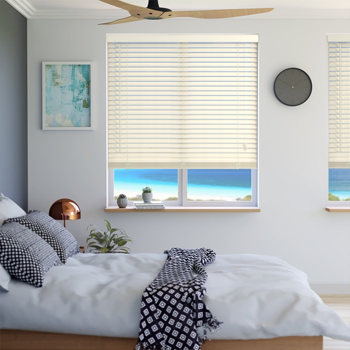 50mm Nova Cream Timber-look Nova Blinds – ABC Blinds Online