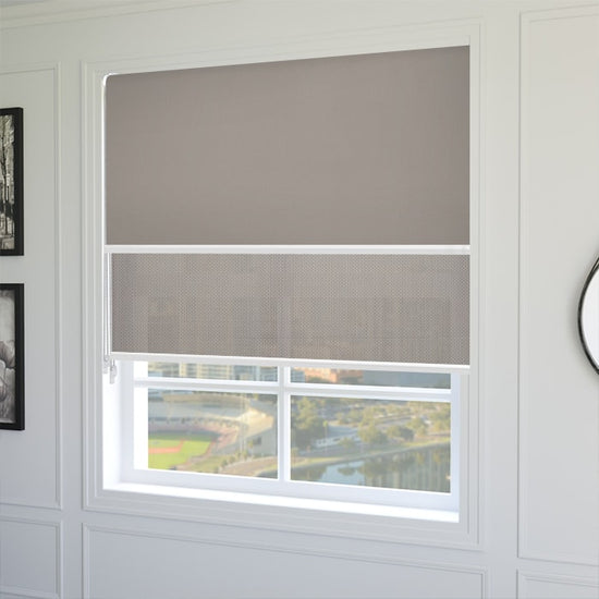 Day & Night Double Roller Blinds Elite Blockout Dune & Elite Sunscreen Dune Double Roller Blinds ...