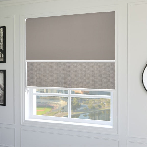 Day & Night Double Roller Blinds Elite Blockout Dune & Elite Sunscreen Dune Double Roller Blinds ...