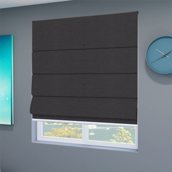 Monte Carlo Blockout Gravel Roman Blinds – ABC Blinds Online